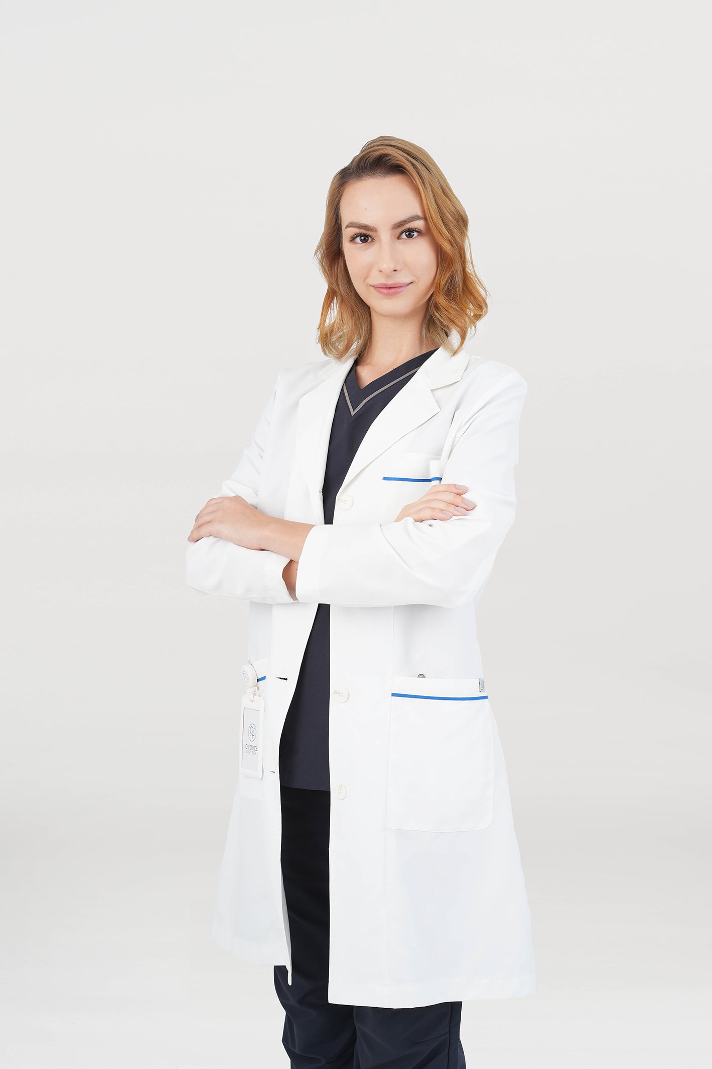 Women's BioNTex™ Long Lab Coat with Contrast Piping – C-FORCE BIOTECH ...